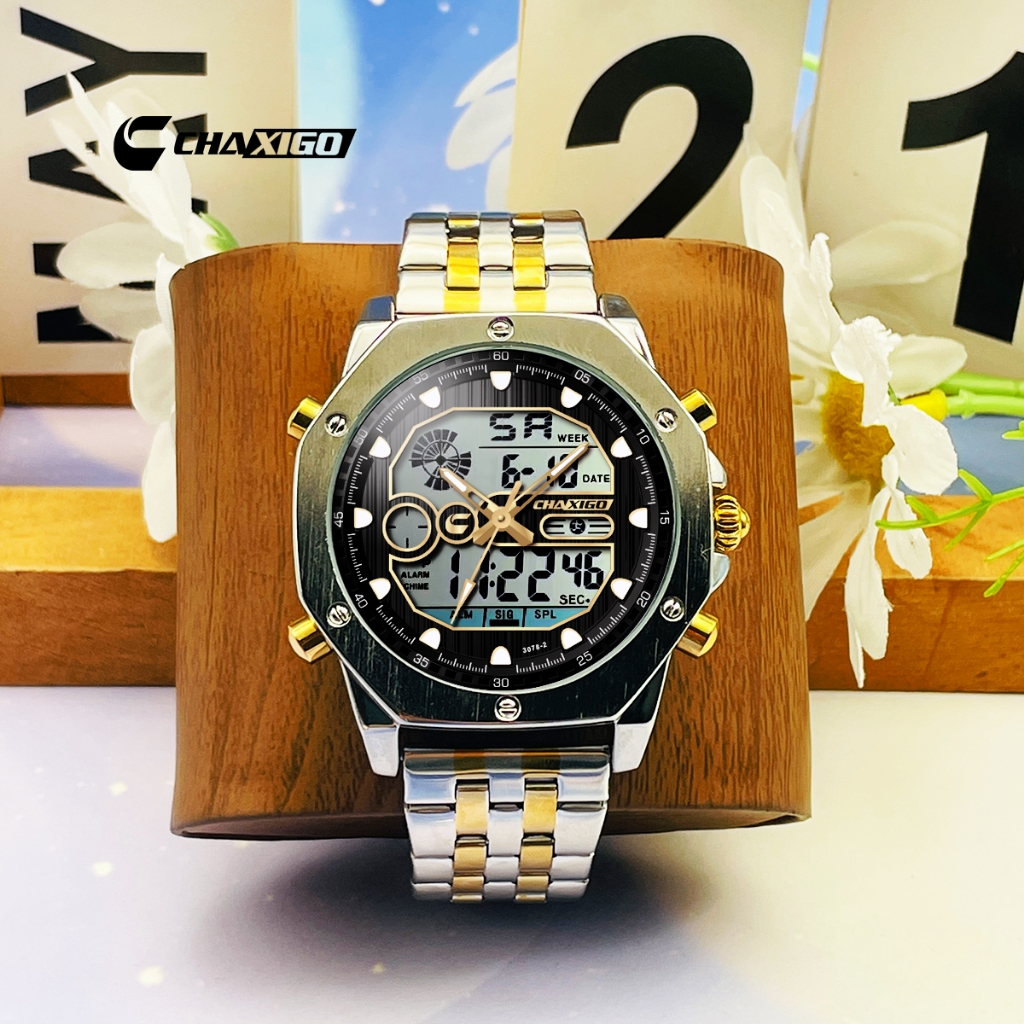 CHAXIGO Sports Analog Digital Men's Watch Luminous Chronograph ...