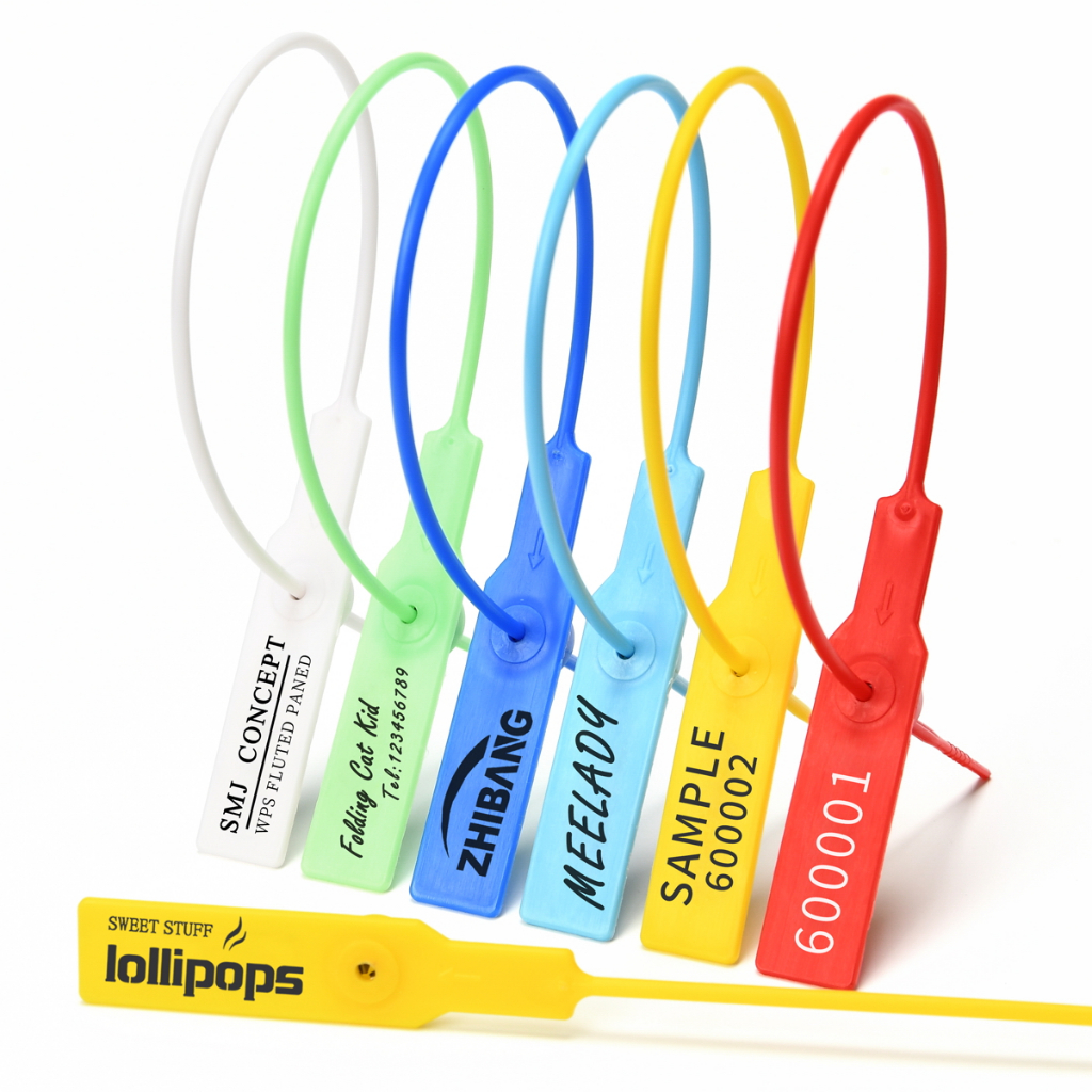 100PCS Plastic Security Seals Pull Tite Tags Serial Numbered Seal Tag ...