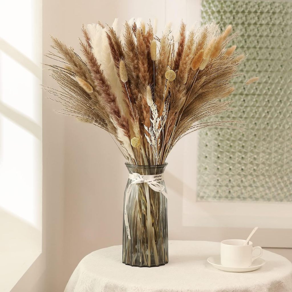 1PCS Pampas Grass,45CM Pampas Grass Decor, Dried Pampas Grass Boho ...