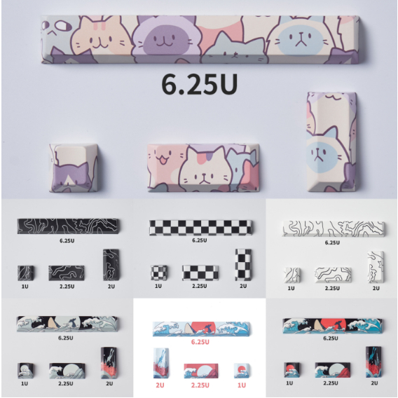 4pcs black / white /Black Myth WuKong/ Kitty / Coral Sea/Ahego Keycaps ...