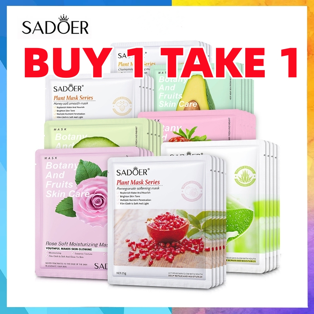 【BUY 1 TAKE 1】SADOER Face Mask Moisturizing Nourishing Mask Facial Mask ...
