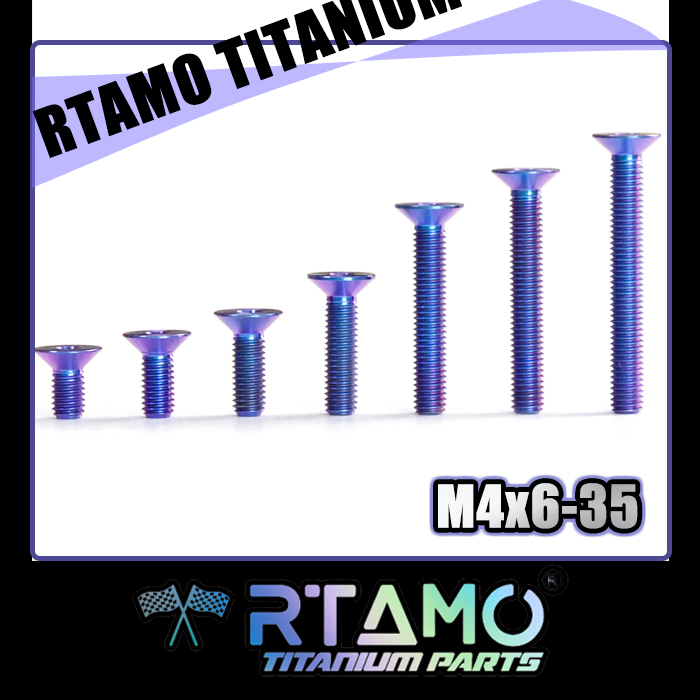 RTAMO Titanium Gr5 M4x6-35L Brake Fluid Bolt SHOEI AGV Helmet Bolt Nmax ...