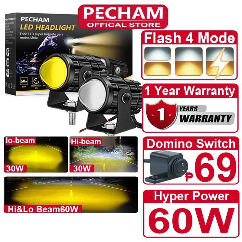 2PCS 60W Super Bright Mini Driving Light Set Led Light For Motorcycl ...