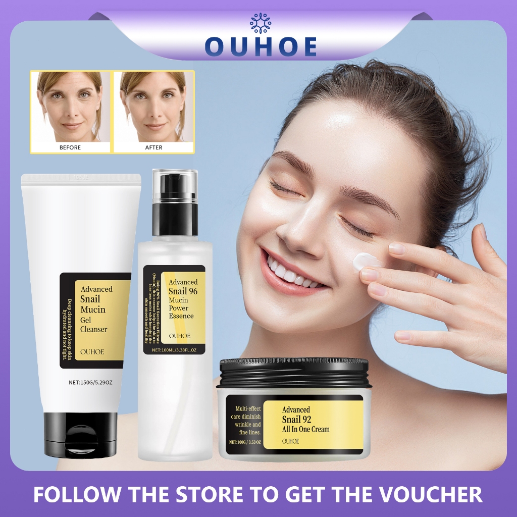 OUHOE Advanced Snail 96 Mucin Power Essence 100ml 92 All in one Cream ...