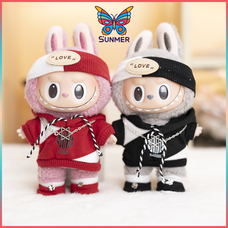 Labubu Macaron Doll Costume, Fashion Trend Sweatshirt, Red and Black 2 ...