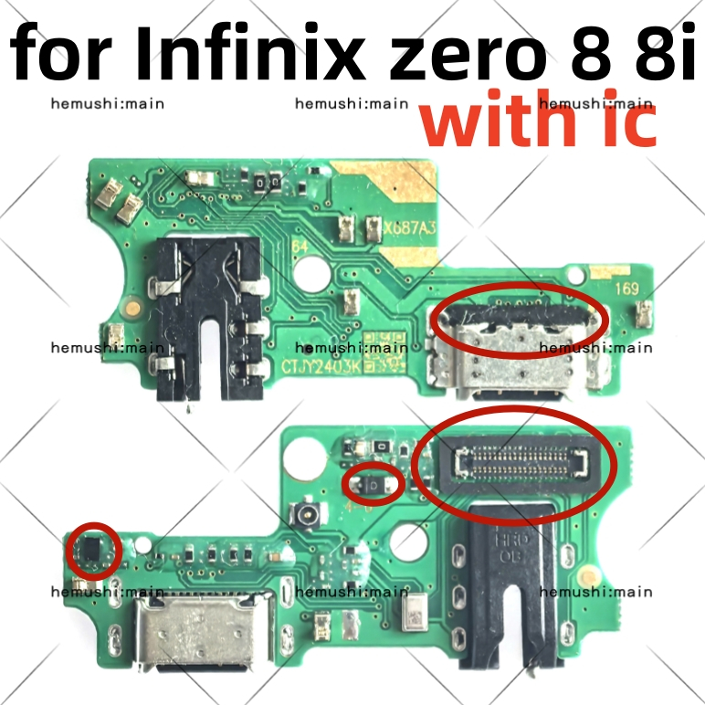 USB Charging charger port board for Infinix zero 8 8i 8 i X687 with IC ...