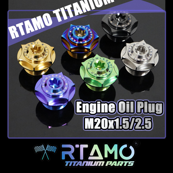 RTAMO Titanium Gr5 Engine Oil Bolt Oil Plug Nmax Aerox Xmax Forza ADV ...