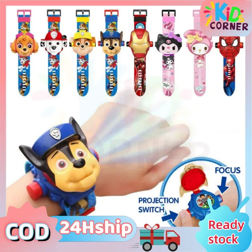 Digital Children Flippable Projection Watch Cartoon Watch Toy LED ...
