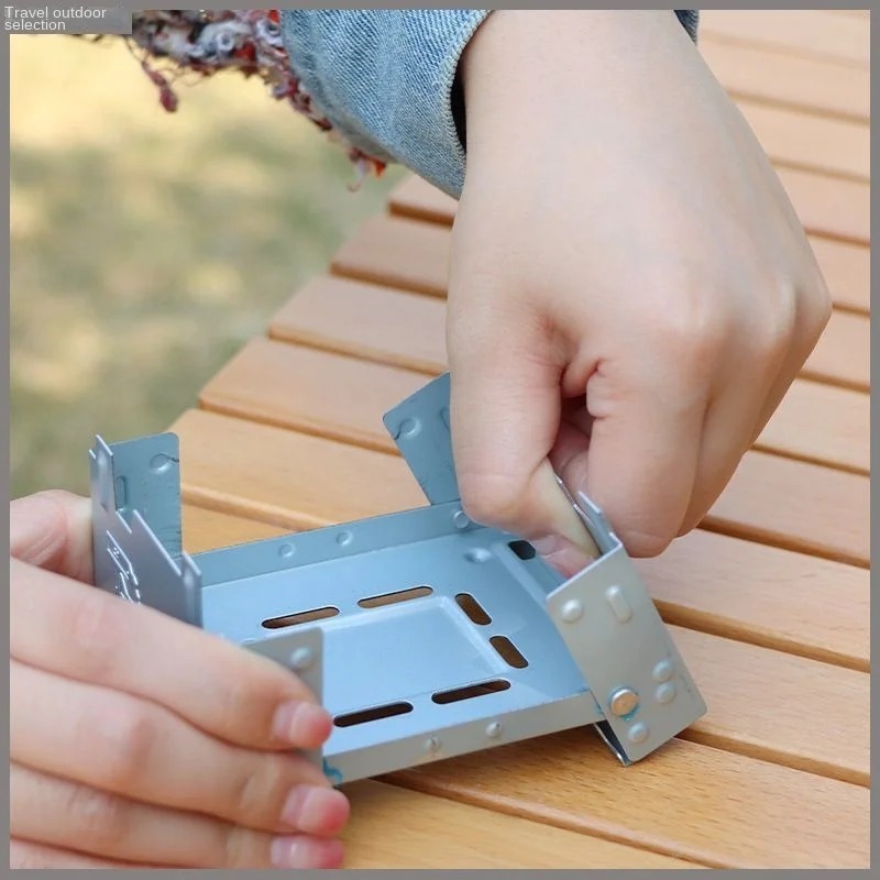 Outdoor Alcohol Stove Mini Foldable Solid Fuel Wax Stove Portable ...