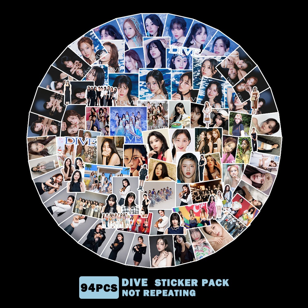 Double sticker 94pcs cartoon sticker set eyes wide open new album ...