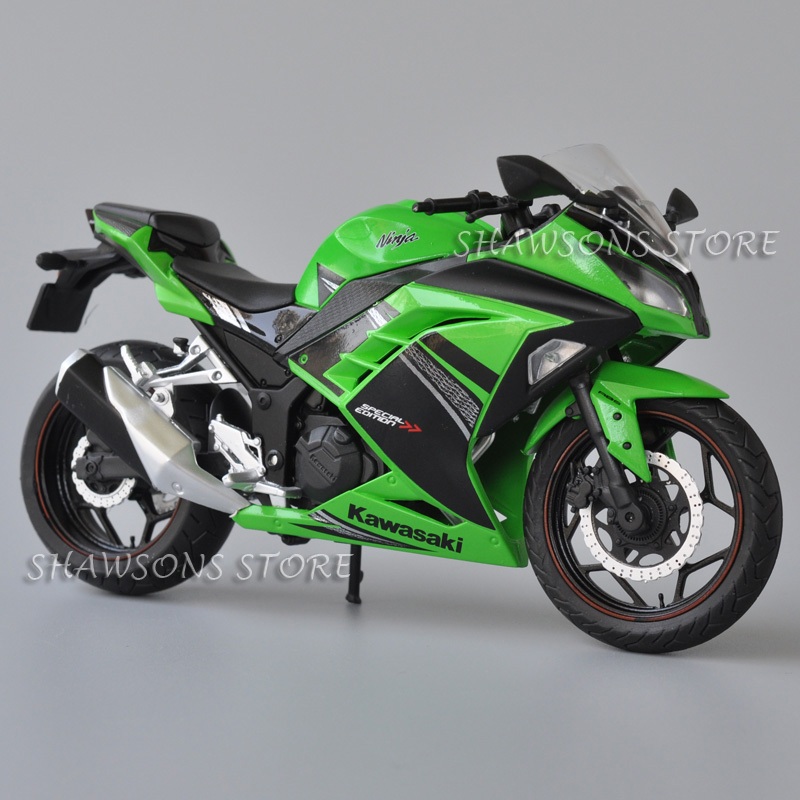 1:12 Scale Diecast Model Motorcycle Toy Kawasaki Ninja 250 Sport Bike ...
