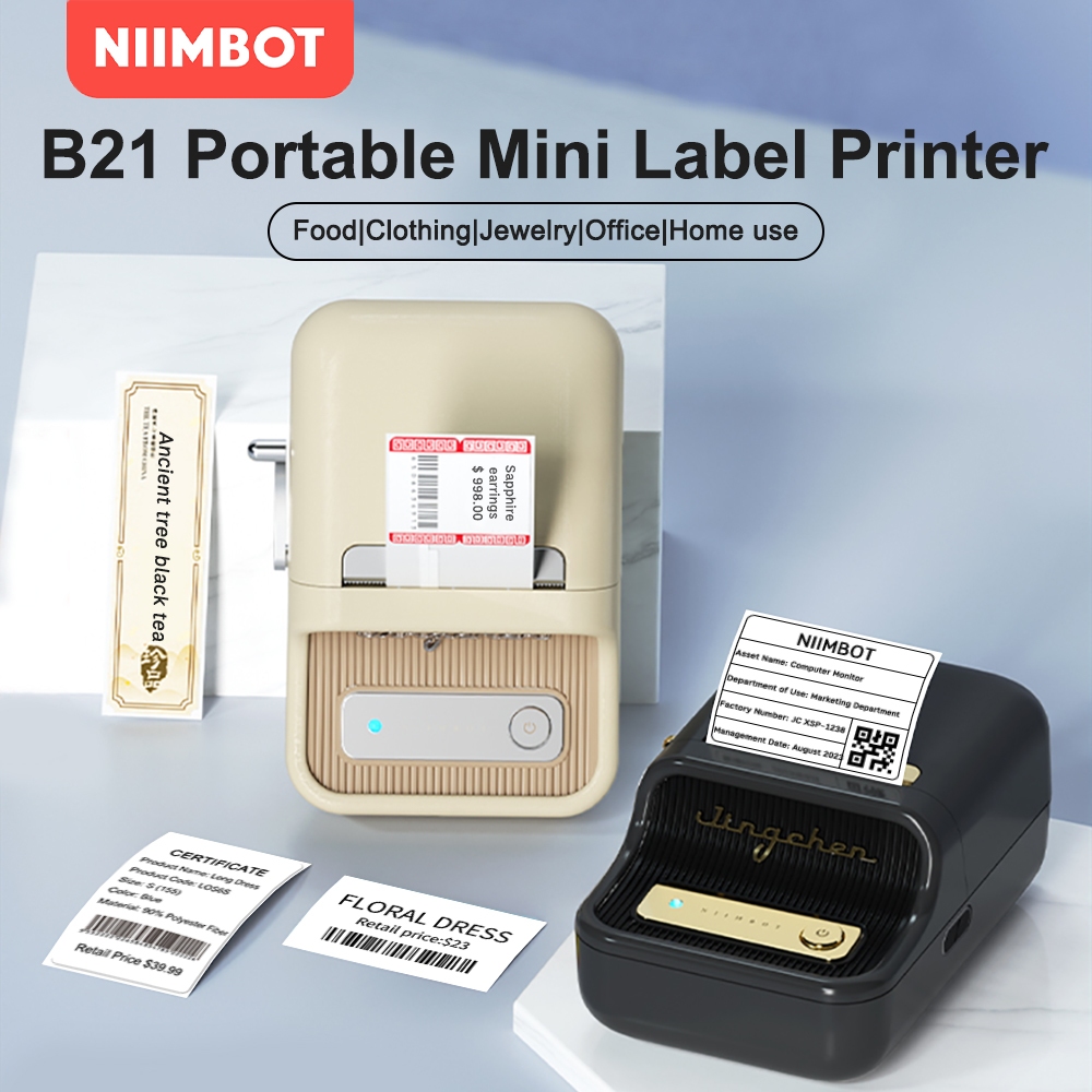 NIIMBOT B21 B1 Label Printer Maker, Portable Thermal Label Printer ...