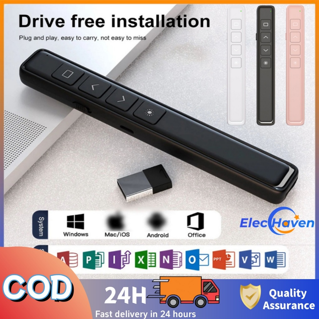 2.4GHz Wireless Flip Pen PPT Slide USB Charging Clicker for Powerpoint ...