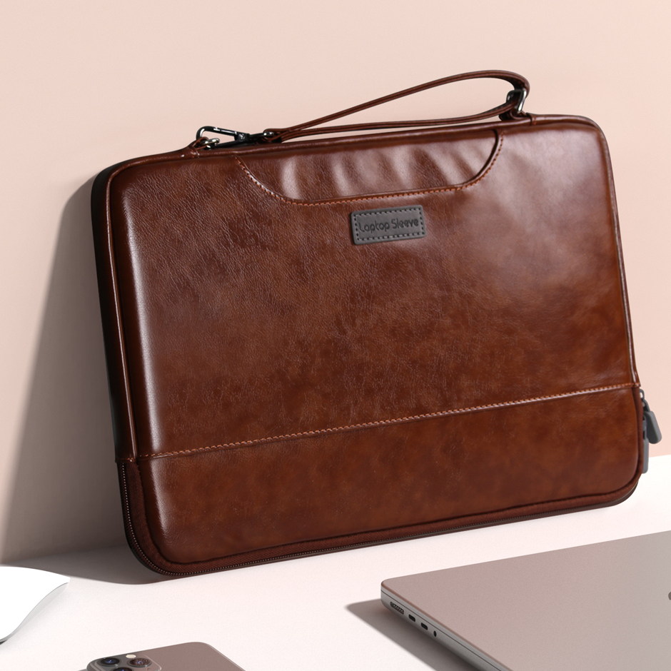 Waterproof PU 13 inch laptop bag compatible for MacBook laptop notebook ...