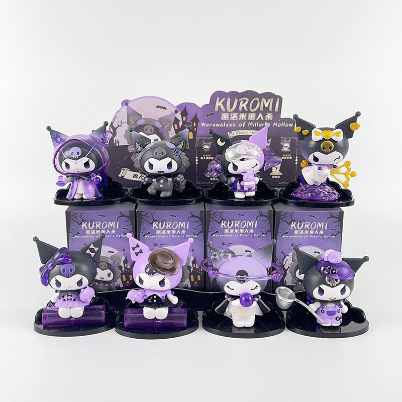 8Pcs Sanrio Kuromi Werewolf kill Series Action Figure Dolls Anime ...