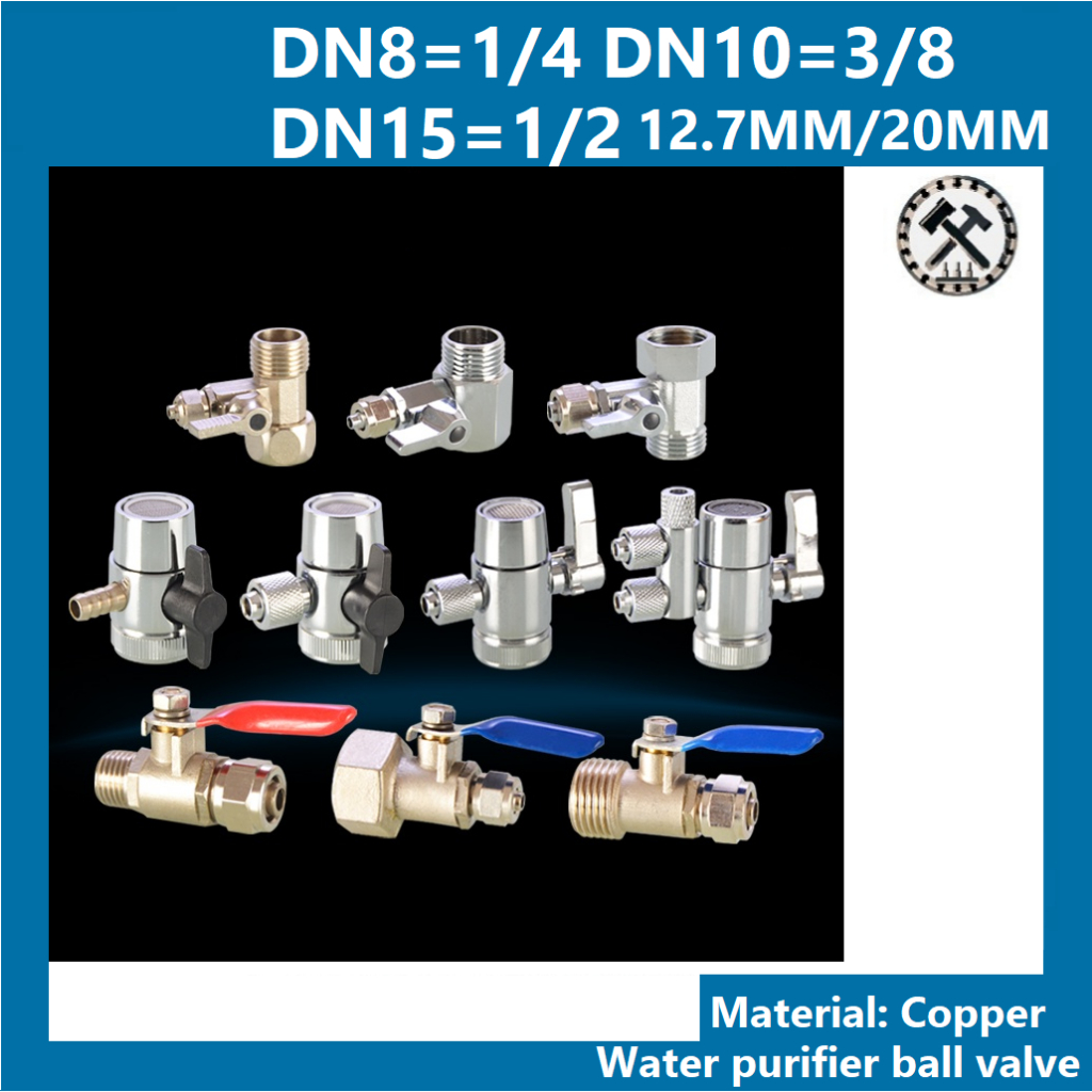 [KH] Water purifier Brass ball valve inlet pipe double pass 2/3 direct ...