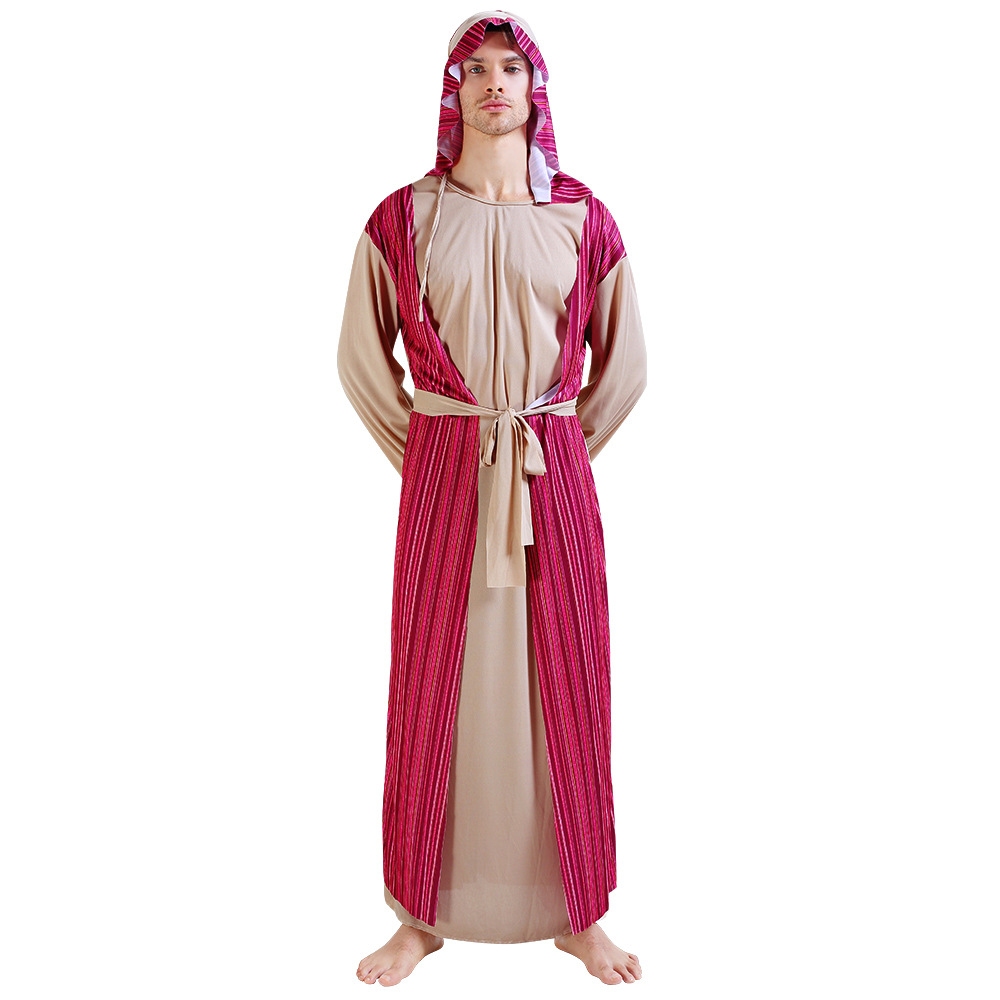 Men Green Robe and Red Strip Robe kerchief Arabia Arab Sheikh Costume ...