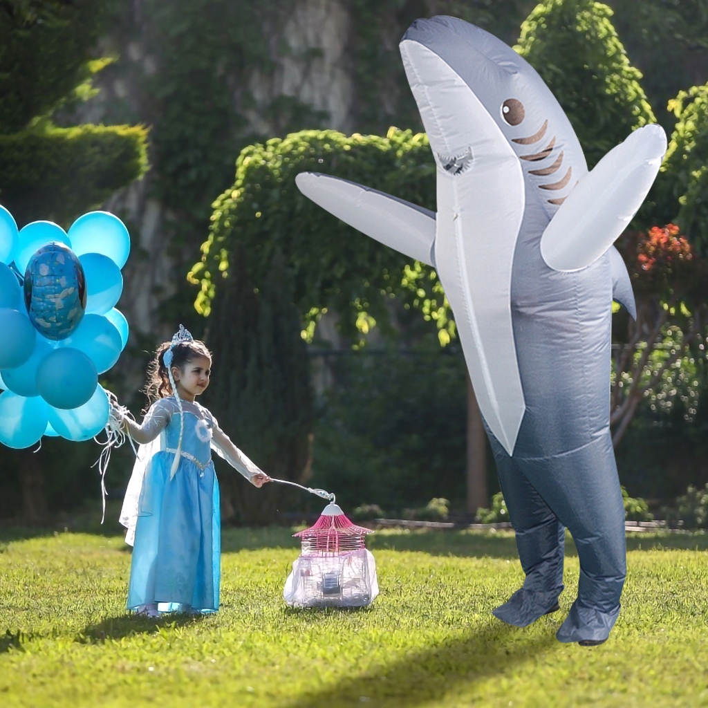 Shark Inflatable Costume for Adult Kids, Full Body Whale Inflatable ...