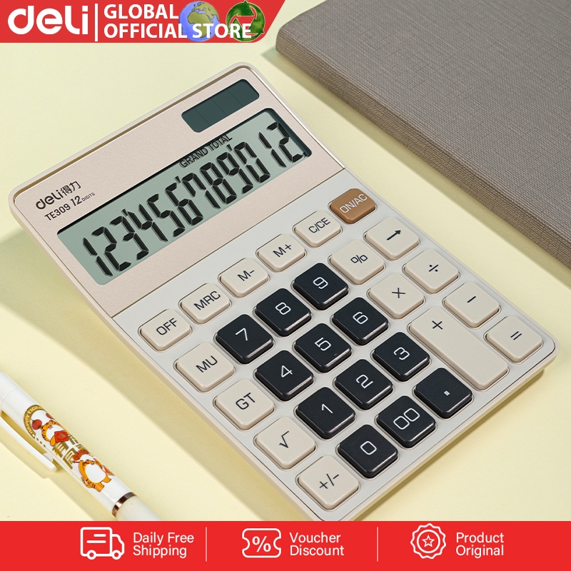 Deli Electronic Calculator Desktop Calculators Solar Calculator Luxury ...