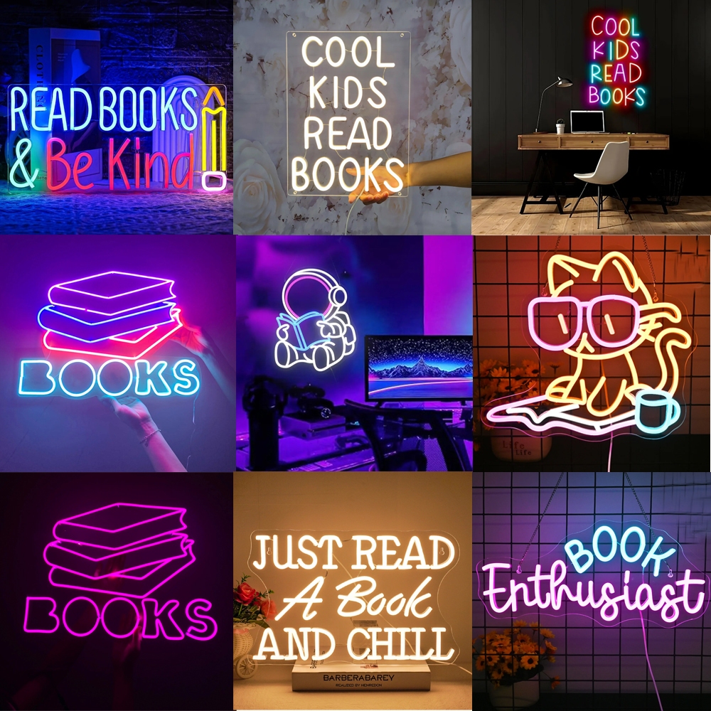 Cool Kids Read Books Neon Sign Read Books Be Kind Stay Weird Neon Sign ...