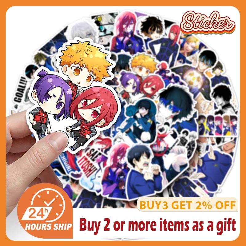 50pcs Football Anime BLUE LOCK Sticker DIY Luggage Diary Decals Cool ...