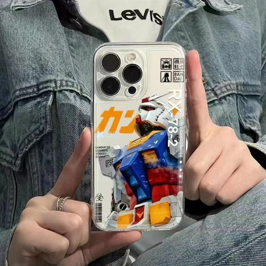Cartoon Robot Gundam Phone Cover, Fashion Shockproof Full Protective Phone Casing, Compatible ...