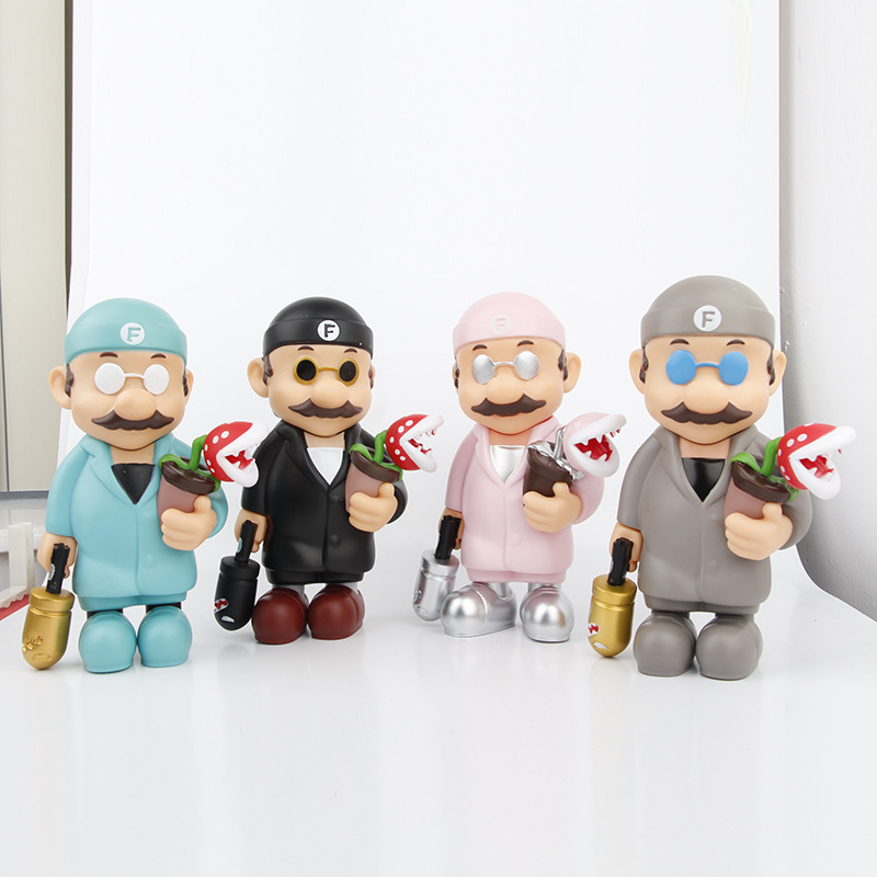 1Pcs 22cm Game Super Mario Bros. Anime Figure Mario Leon The ...