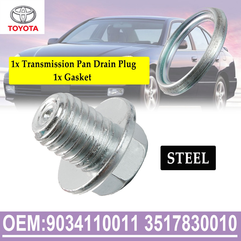 Car Transmission Oil Drain Plug with Gasket Replacement For Toyota ...