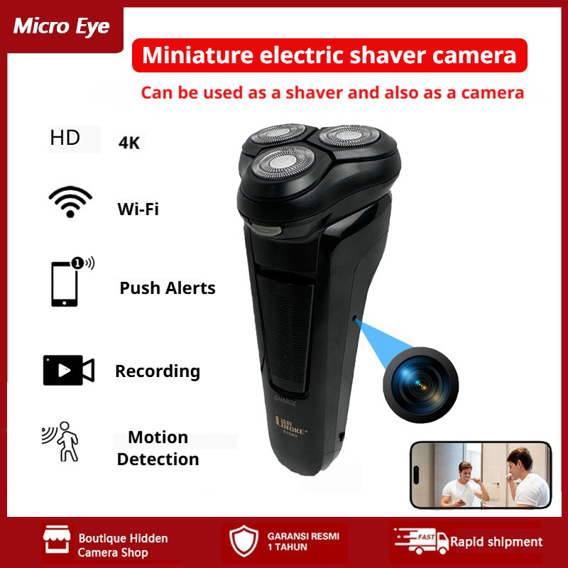 4k HD Camera Mini Electric Shaver Hidden Camera WiFi P2P Recorder DVR ...