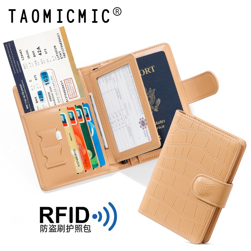 Taomicmic RFID Blocking New Style Fashion Passport Holder Ladies PU ...