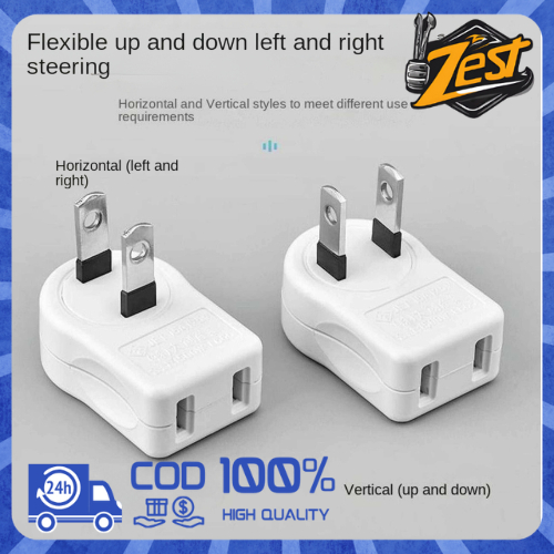 1Pc 2-Prong 1-15P 2 Outlets Plug Left Right Angled 90 Degree Mini Plug ...