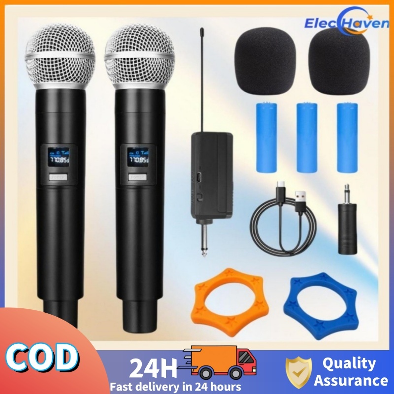 58V1-T1/58V2-TDual Floating Mic Wireless Microphone Dual Handheld Mic Wireless ...