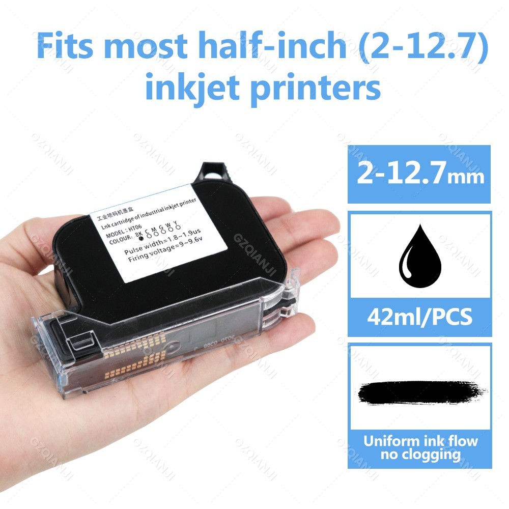 Handheld Inkjet Printer Black Ink Cartridge HT06 Universal high ...