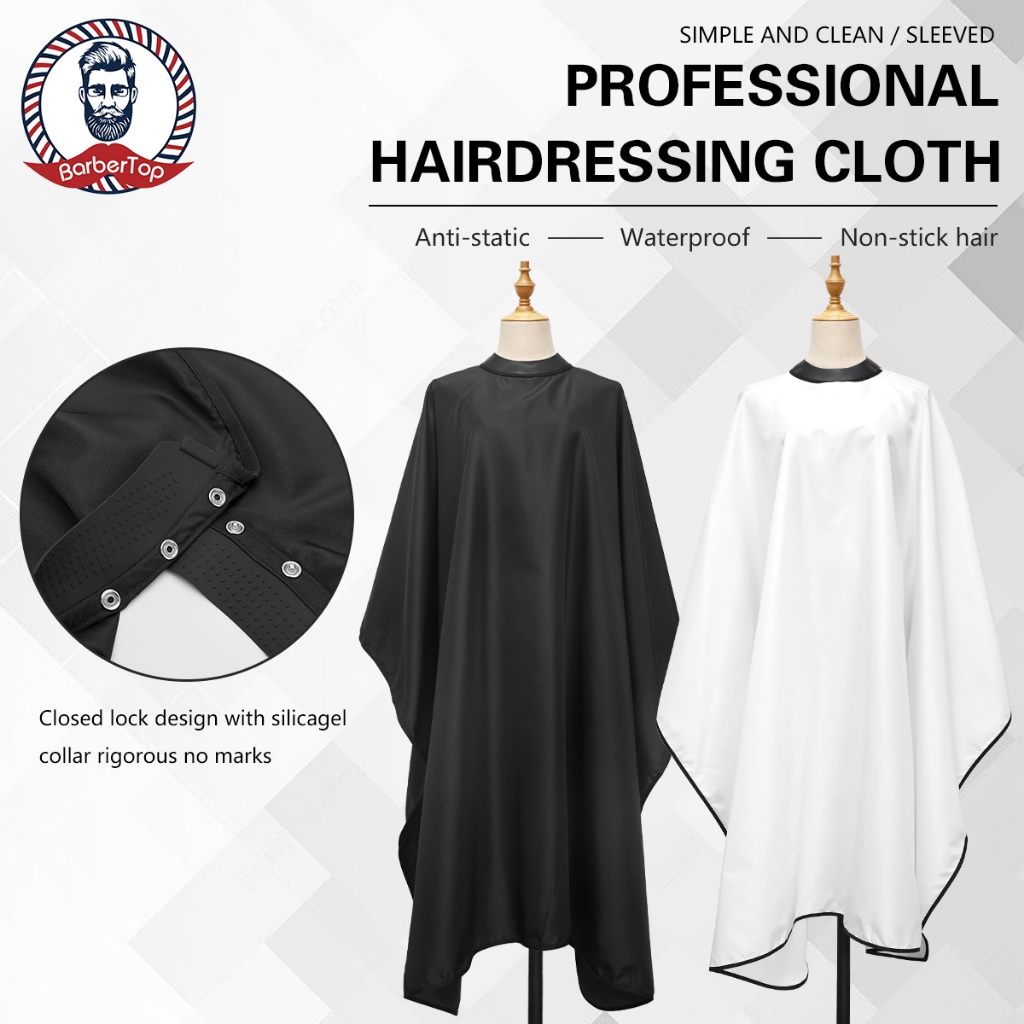 Barbertop Haircut Cloth Salon Waterproof Barber White Cape Hairdresser ...