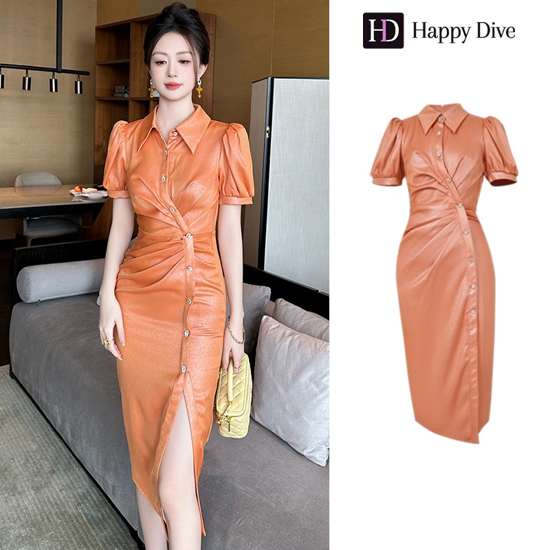 Happy Diva Women's Dresses Orange Dresses Split Dresses Formal Occasion Dresses Work Dresses ...