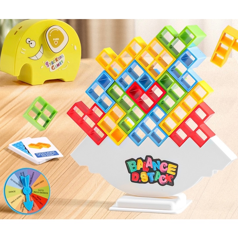 Children's Swing Russian Block Cubes Balancing Block Desktop Interactive Puzzle Concentration ...