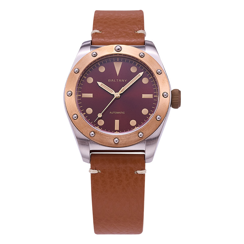 Baltany Tin Bronze Watch Automatic Retro NH38 Movement Sapphire ...