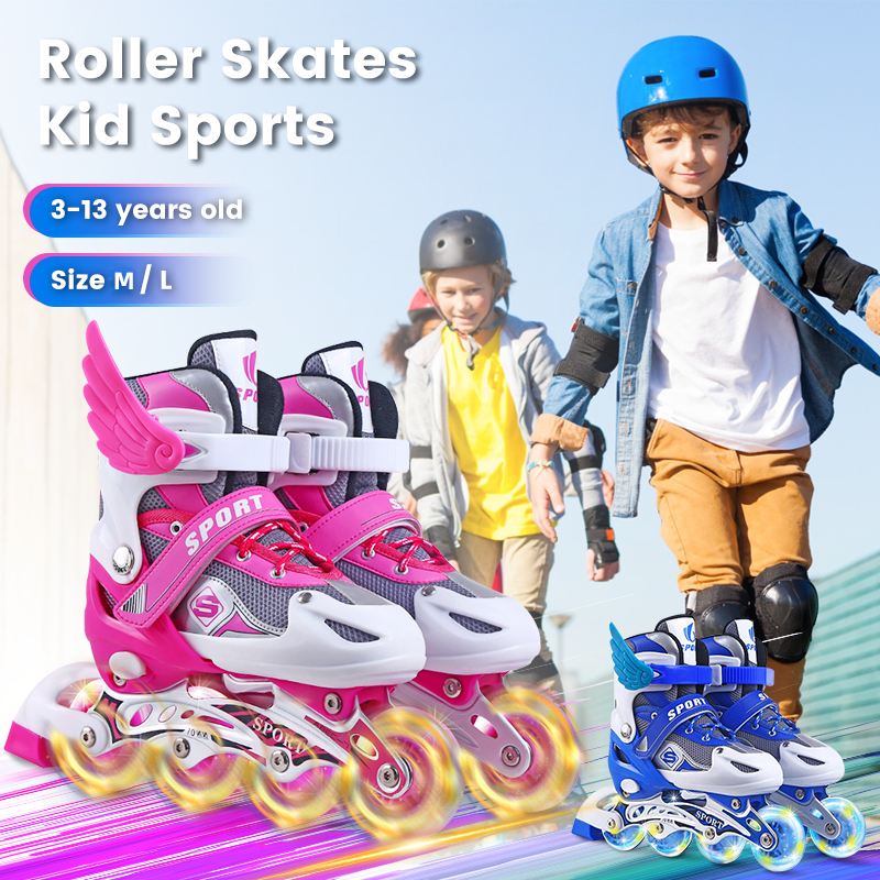 Roller Skates for Kids Adjustable Length Skating foot With Flash skates ...