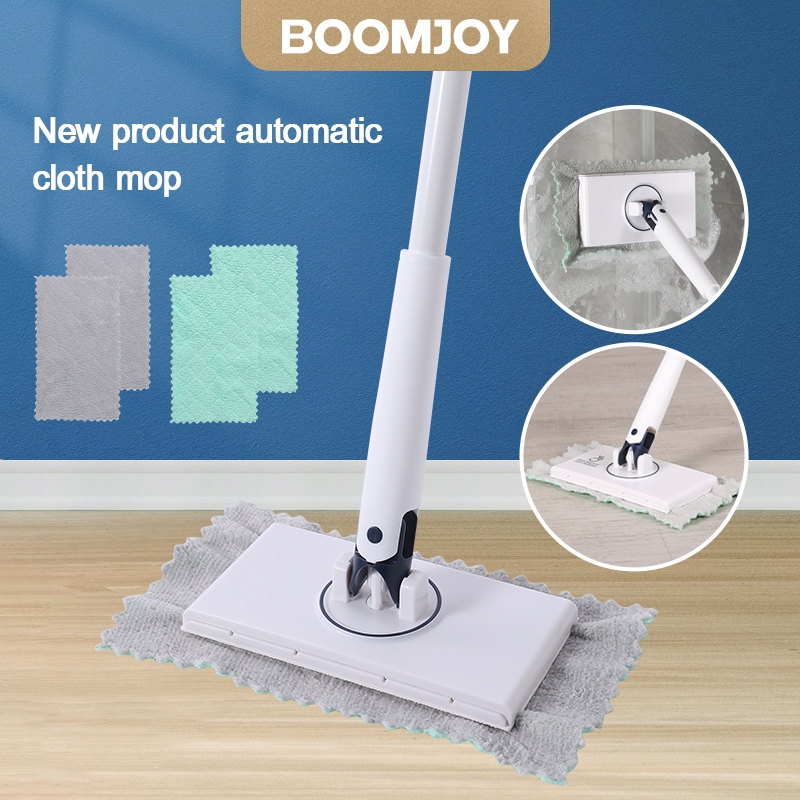 BOOMJOY 360° Rotating Lazy Mop, Automatic Cloth Changing Mop, Push Pull ...