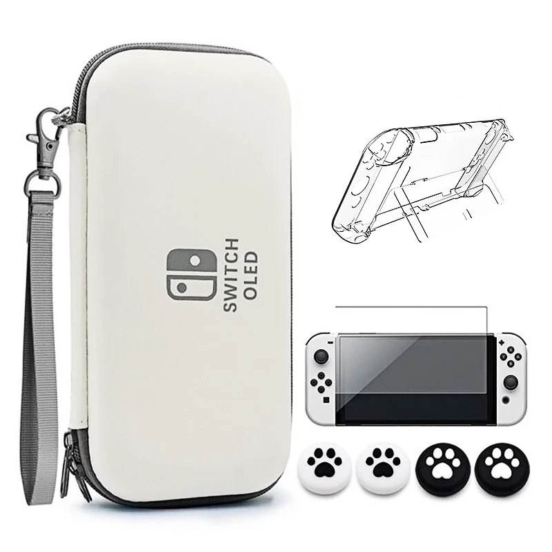New Switch OLED Storage Carrying Case 7 in 1 Kit for Nintendo Switch ...