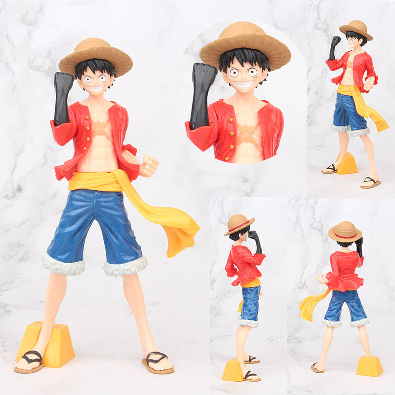 23cm One Piece Anime Figure Confident Smiley Luffy Three Form Face ...