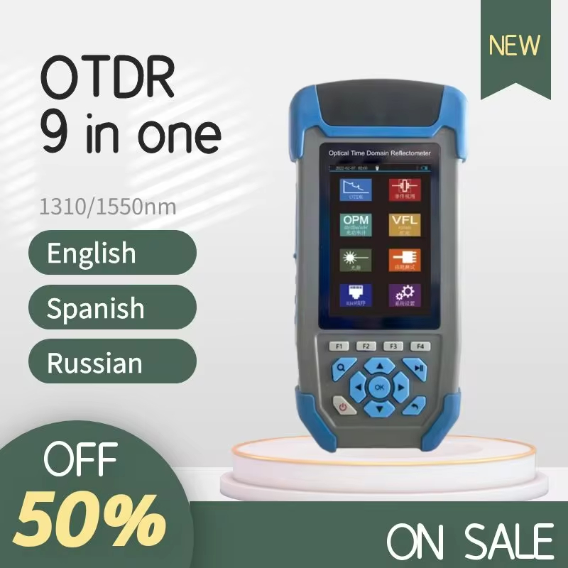 Mini Pro OTDR English Spanish Russian Fiber Optic Reflectometer 1310 ...