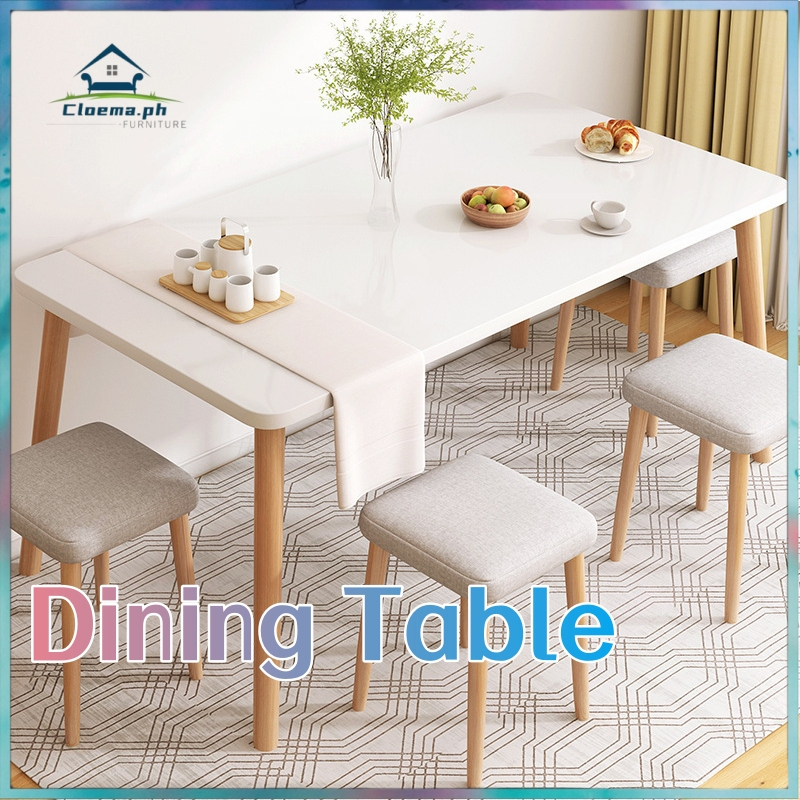 Nordic Dining Table Solid Wood Square/Round Table Strengthened Load ...