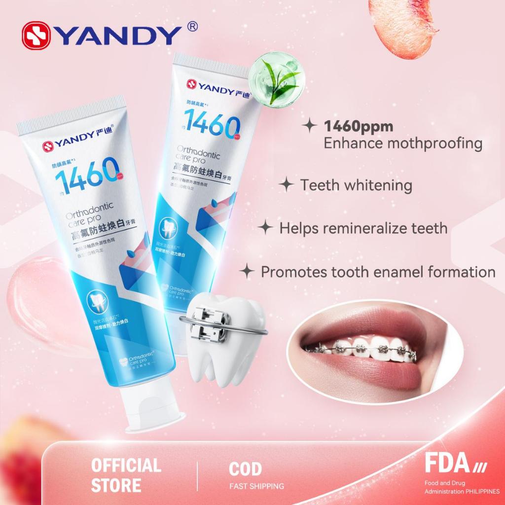 YANDY Fluoride Orthodontic Toothpaste for Braces Correction, Special ...