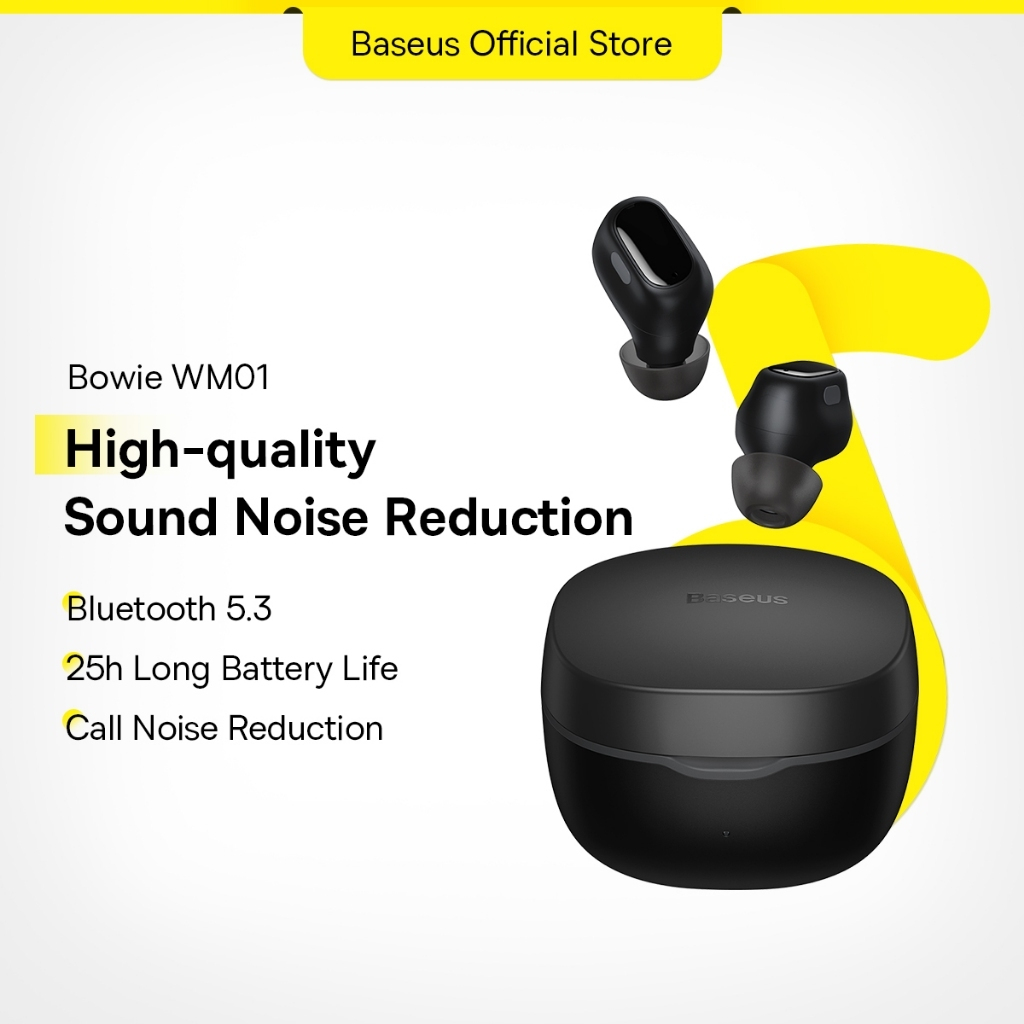 Baseus WM01 TWS Bluetooth Earphones Wireless 5.3 Bluetooth Headphones ...