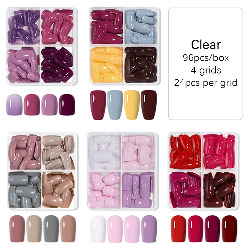 Born Pretty Acrylic Full Cover Nail Soft Gel Tips Matte False Nail Art ...