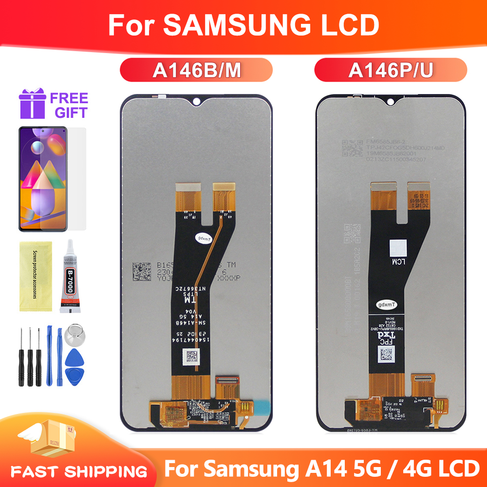 Original LCD For Samsung Galaxy A14 4G / 5G A145 A146 LCD Display Touch Screen Replacement ...