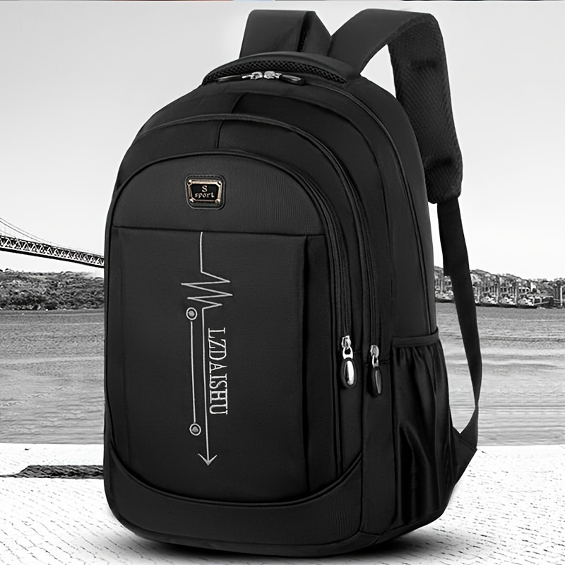 Casual Backpack, Men's Simple Shoulder Bag, Men's Large Capacity Middle ...