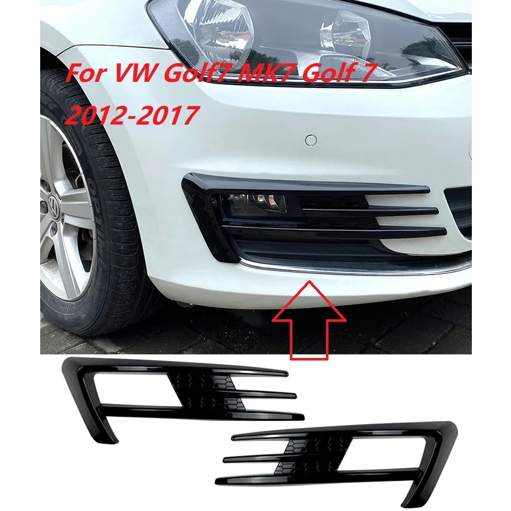 For VW Golf 7 MK7 Golf7 Front Bumper Lip Spoiler Car Fog Lamp Grille ...