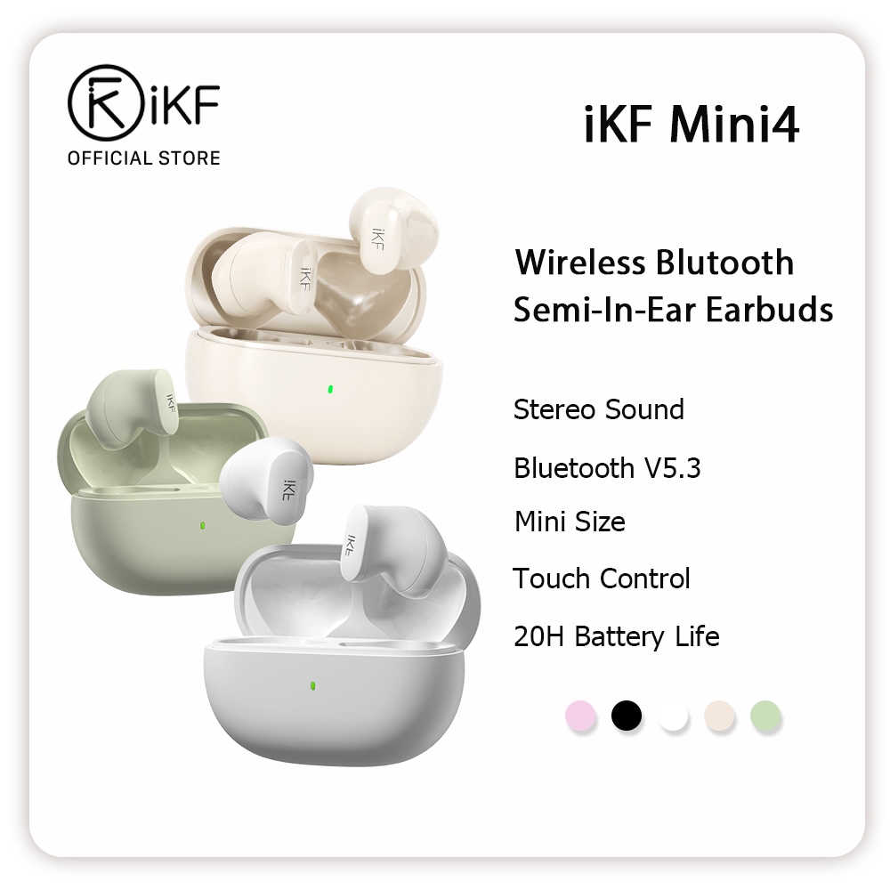 iKF Mini4- Earphones Bluetooth 5.3 Noise Reduction Wireless Earbuds in ...
